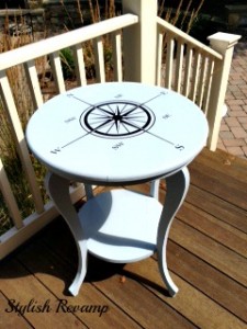 Painted Compass Table - Stylish Revamp